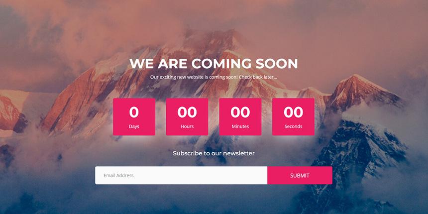 Free Coming Soon Website Templates | UIdeck