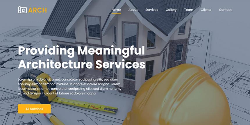 Arch - Free HTML Bootstrap Architect Website Template