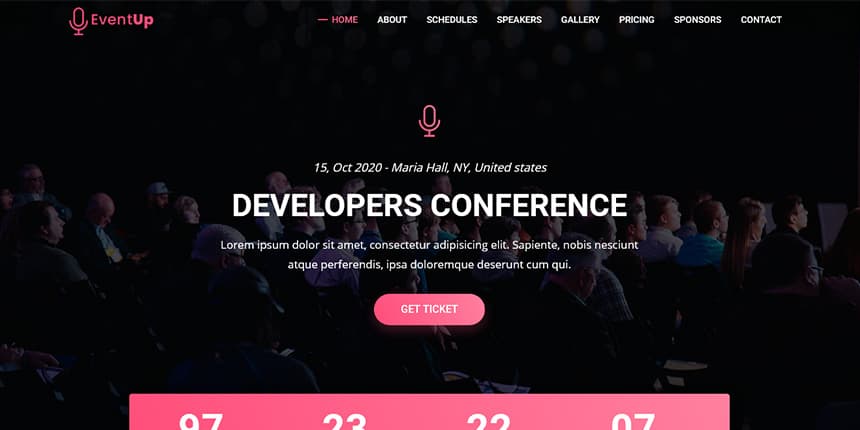 Free Conference Website Templates | UIdeck