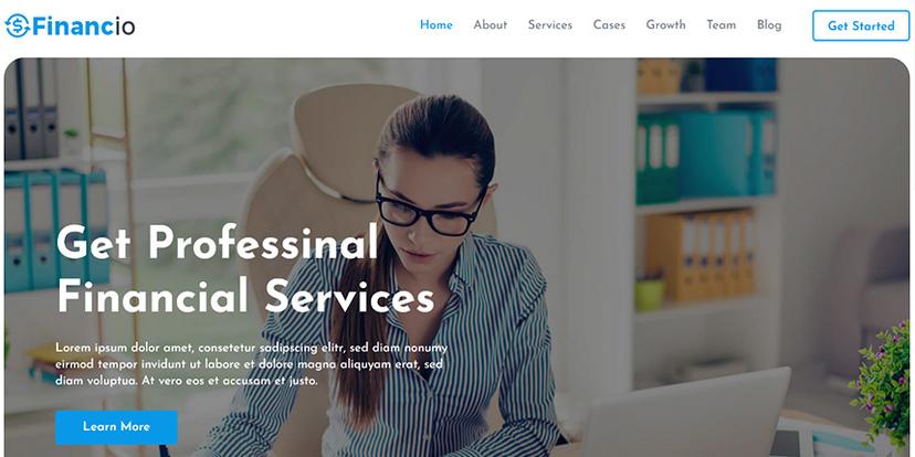 Financio - Free Finance and Investment Website Template