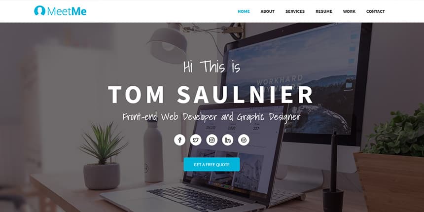 Free CV Website Templates | UIdeck