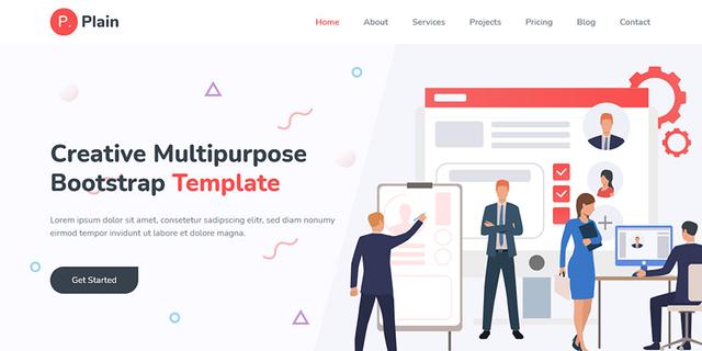 Plain - Free Creative Multipurpose Bootstrap Template