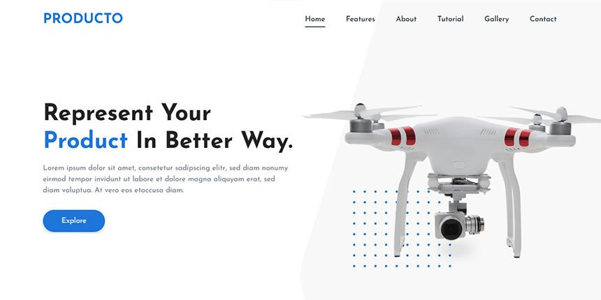 Free Product Website Templates | UIdeck