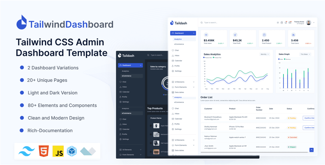 Free Tailwind Css Templates Uideck