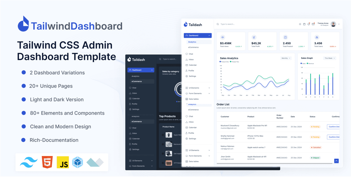 Free Tailwind Css Templates Uideck